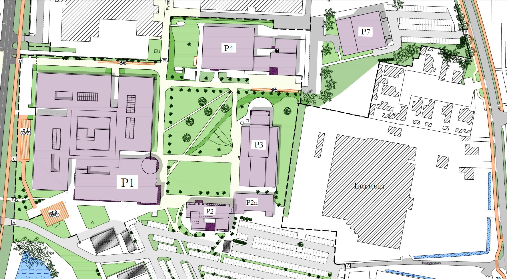 Gebouw P3 op campus Stappegoor